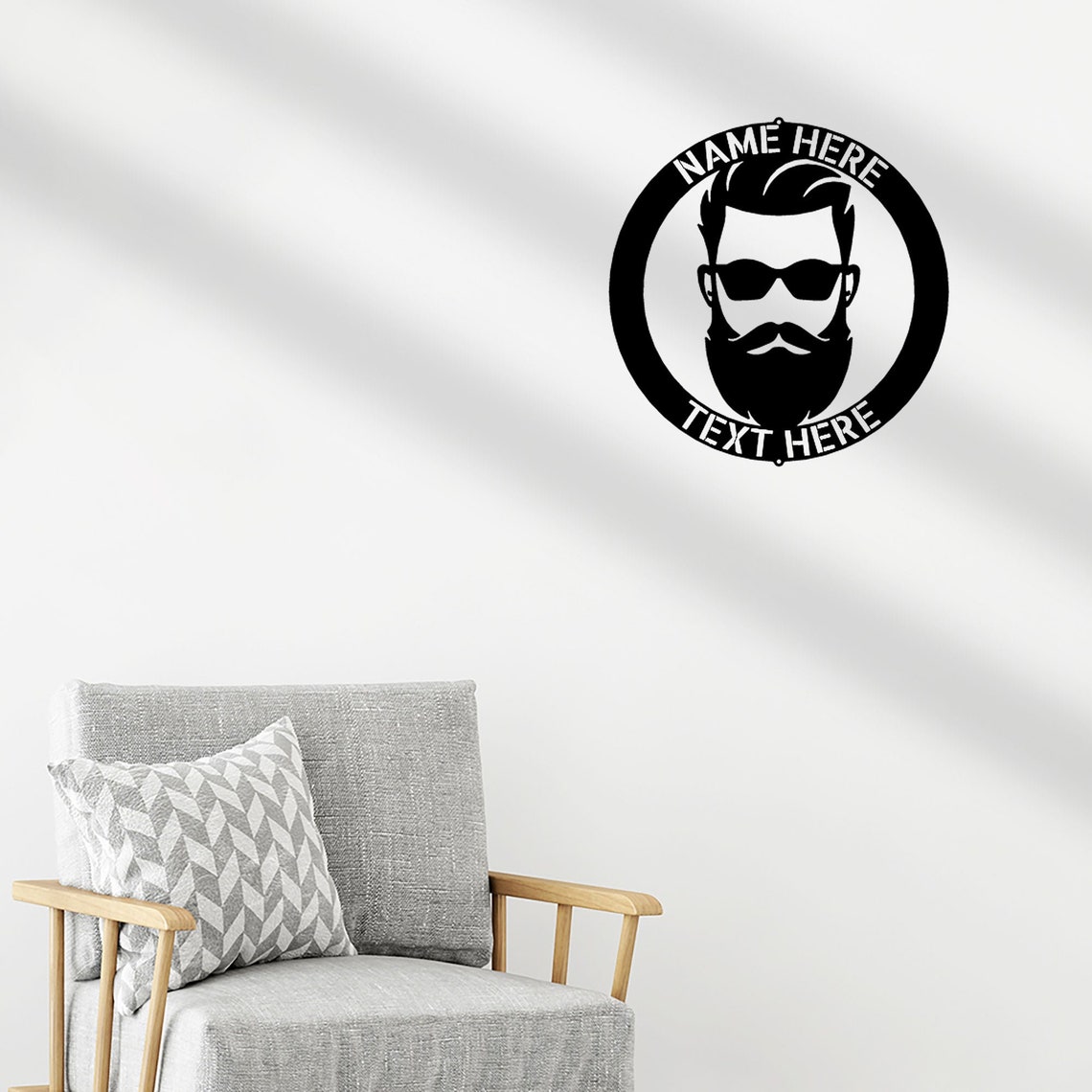 Manly Monogram Personalized Steel Sign Wall Art Birthday | Etsy