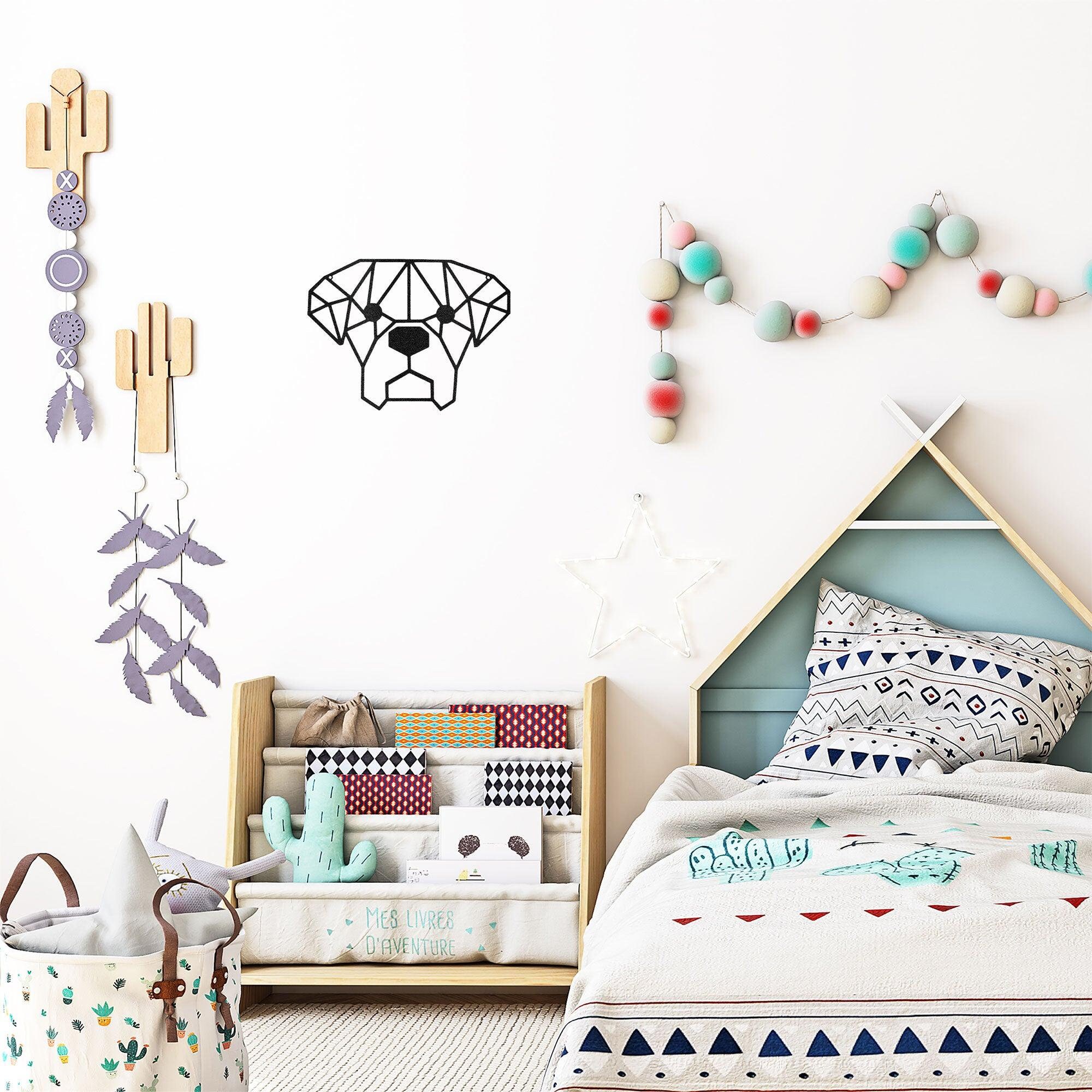 Dog Geometric Metal Art Wall Sign Man Cave Nursery Office Kid - Etsy