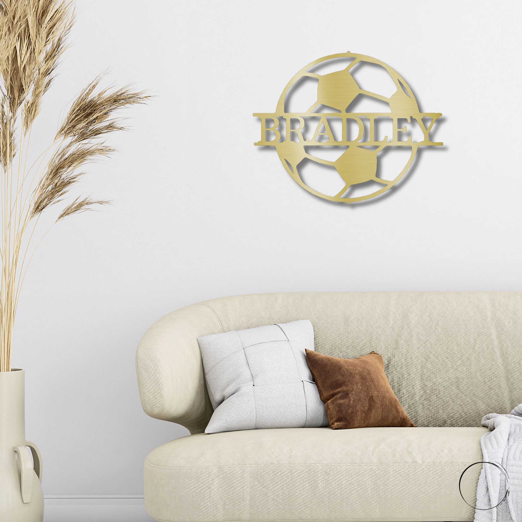 Soccer Ball Custom Name Steel Wall Sign Sports Metal Art - Etsy