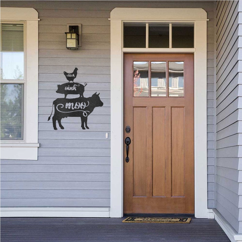 Farm Animals Metal Art Wall Sign Rustic Farmhouse Home Décor - Etsy