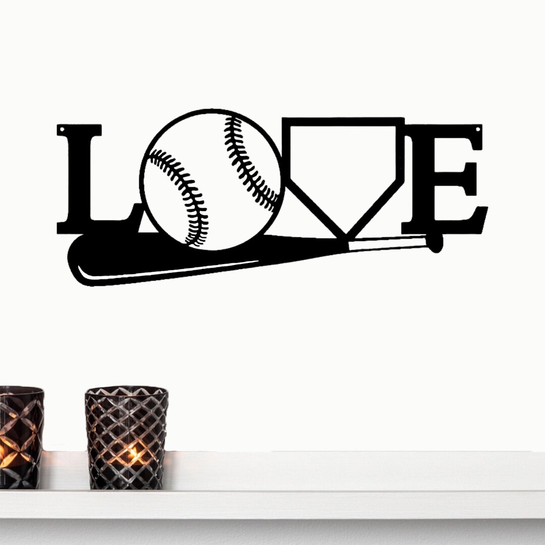 Baseball Love the Game Metal Art Wall Sign Man Cave Boy Kid - Etsy
