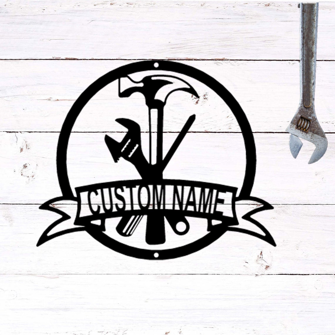 Tool Man Monogram Indoor Outdoor Steel Wall Sign Art - Etsy