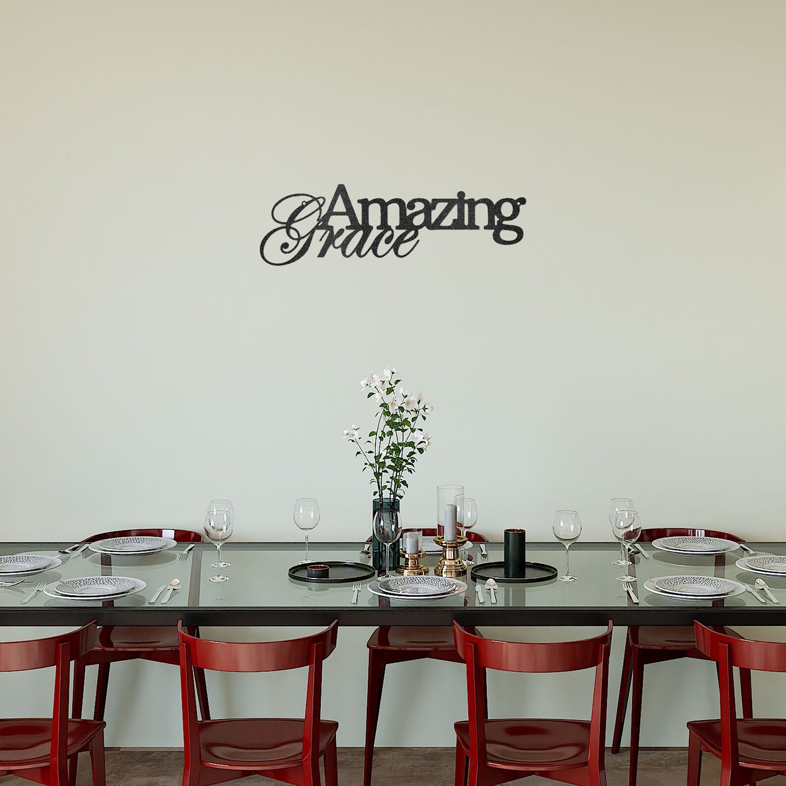 Amazing Grace Steel Wall Sign Art Metal Kitchen Nursery | Etsy