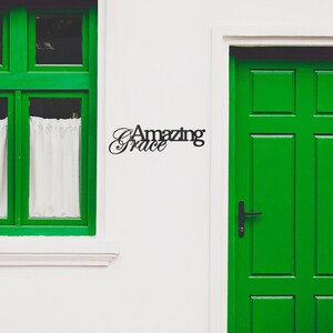 Amazing Grace Steel Wall Sign Art Metal Kitchen Nursery | Etsy