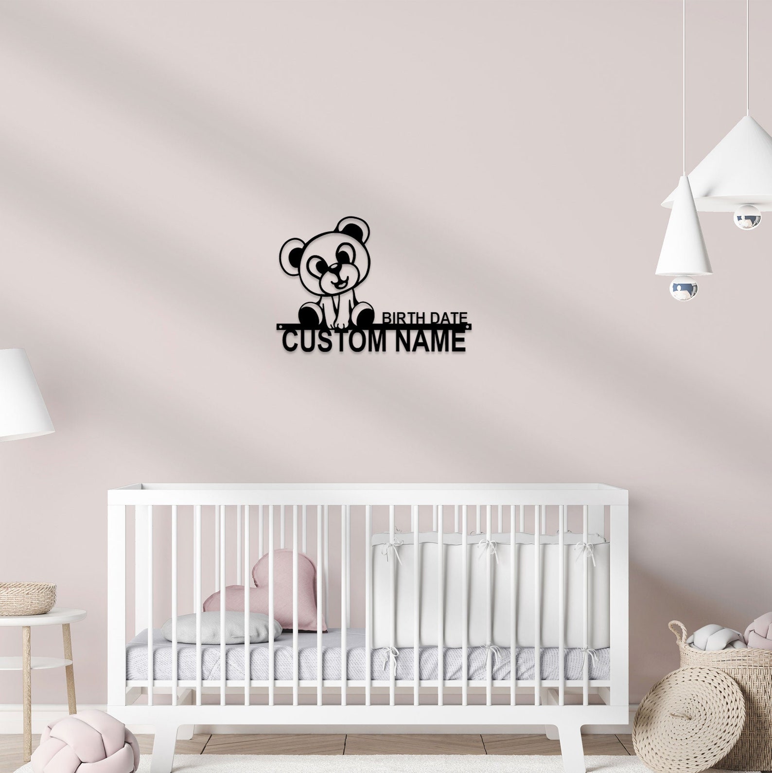 Teddy Bear Monogram Personalized Indoor Outdoor Steel Wall - Etsy