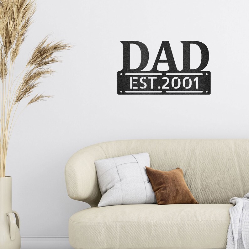 Dad Personalized Indoor Outdoor Steel Wall Art Sign - Etsy