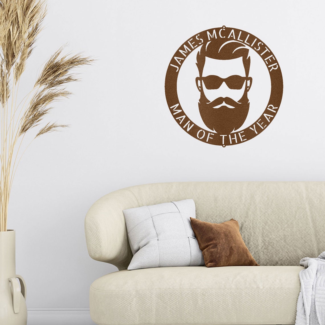 Manly Monogram Personalized Steel Sign Wall Art Birthday - Etsy