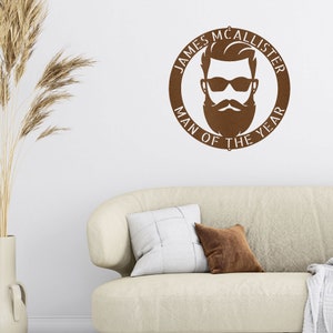 Manly Monogram Personalized Steel Sign Wall Art Birthday - Etsy