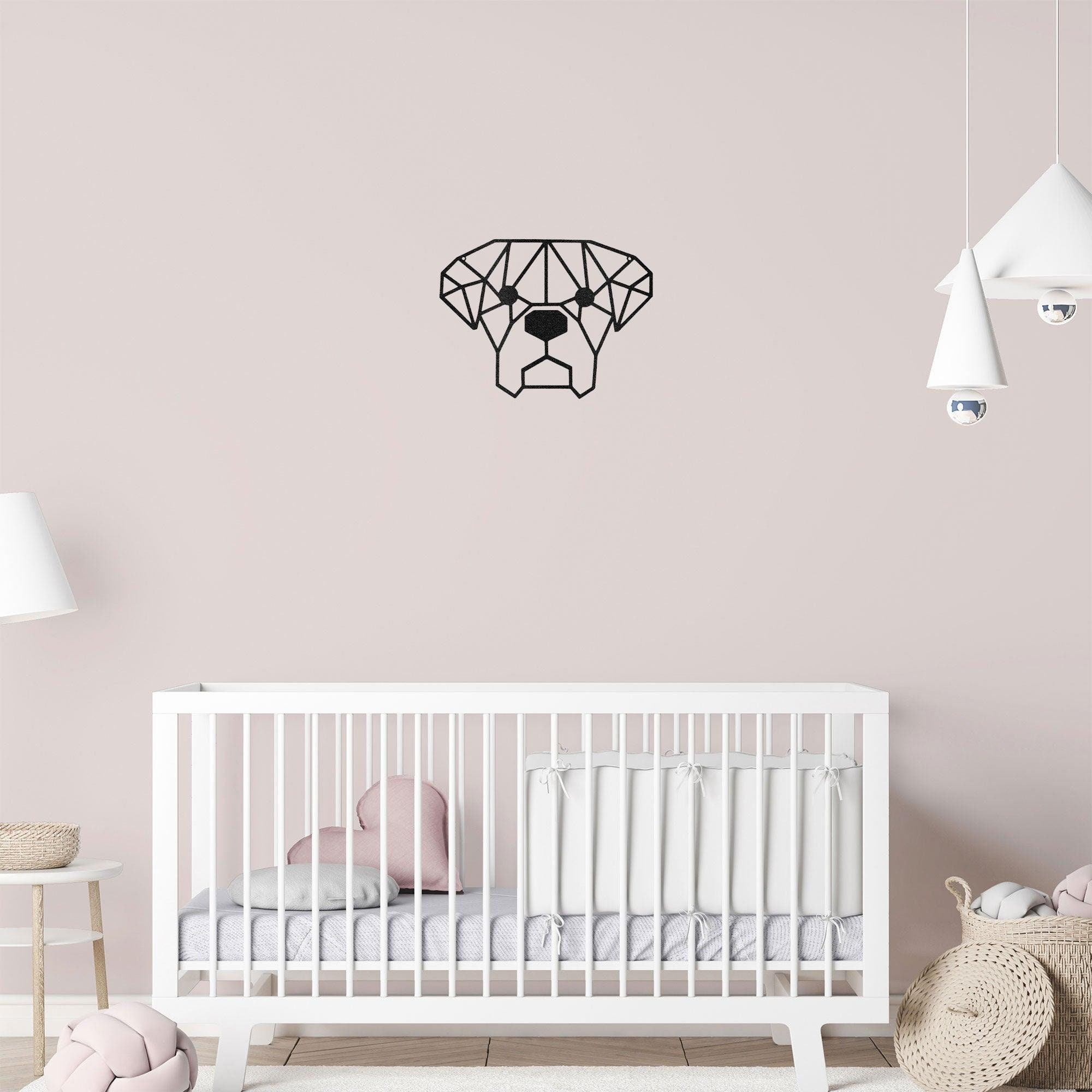 Dog Geometric Metal Art Wall Sign Man Cave Nursery Office Kid - Etsy