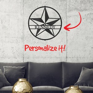 Star Personalized Indoor Outdoor Steel Wall Art Sign - Etsy