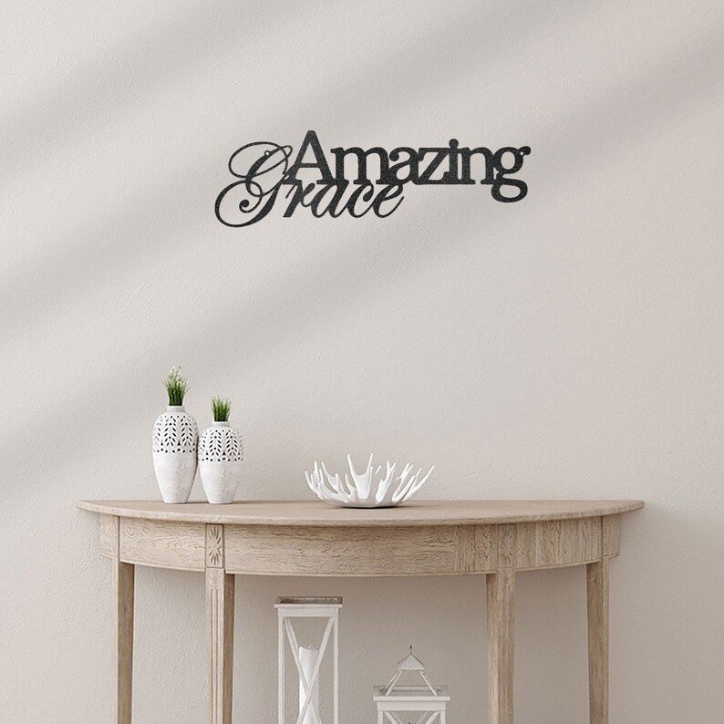 Amazing Grace Steel Wall Sign Art Metal Kitchen Nursery - Etsy