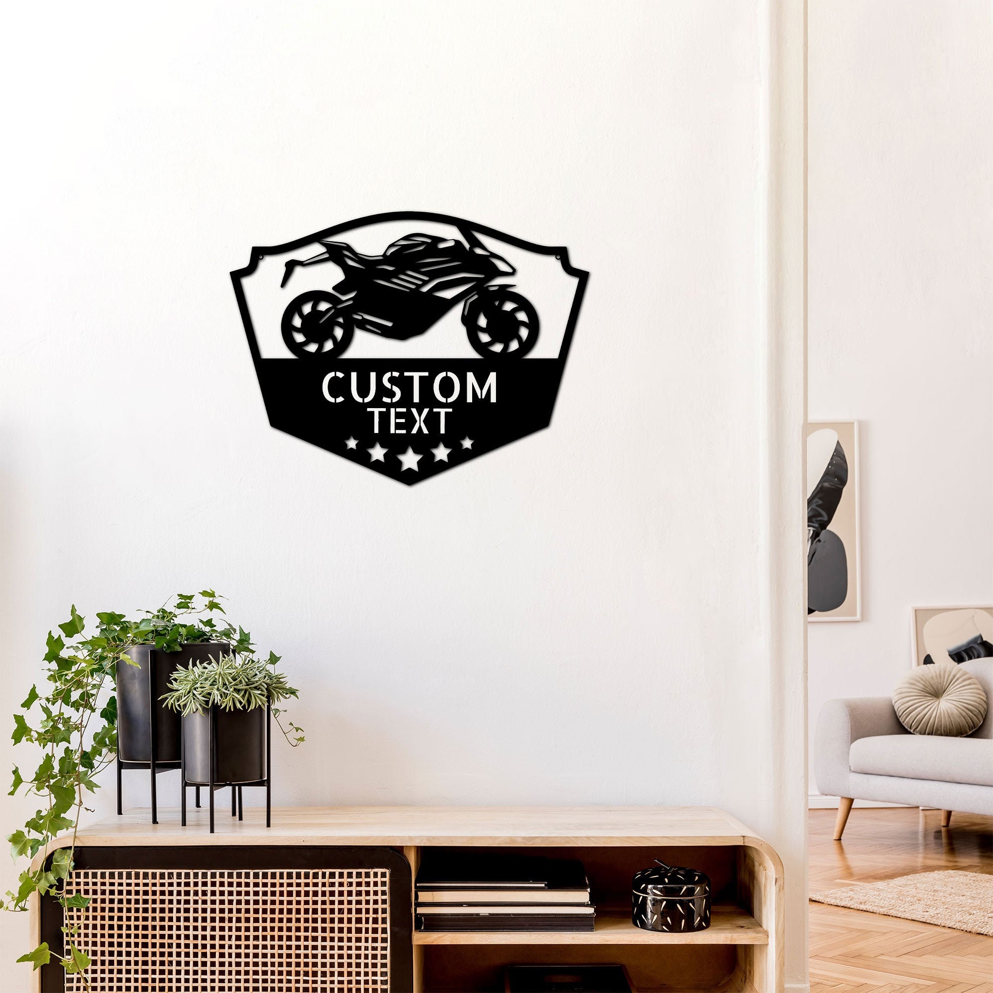 Personalized Motorcycle Indoor Outdoor Steel Wall Sign Gift for Biker ...