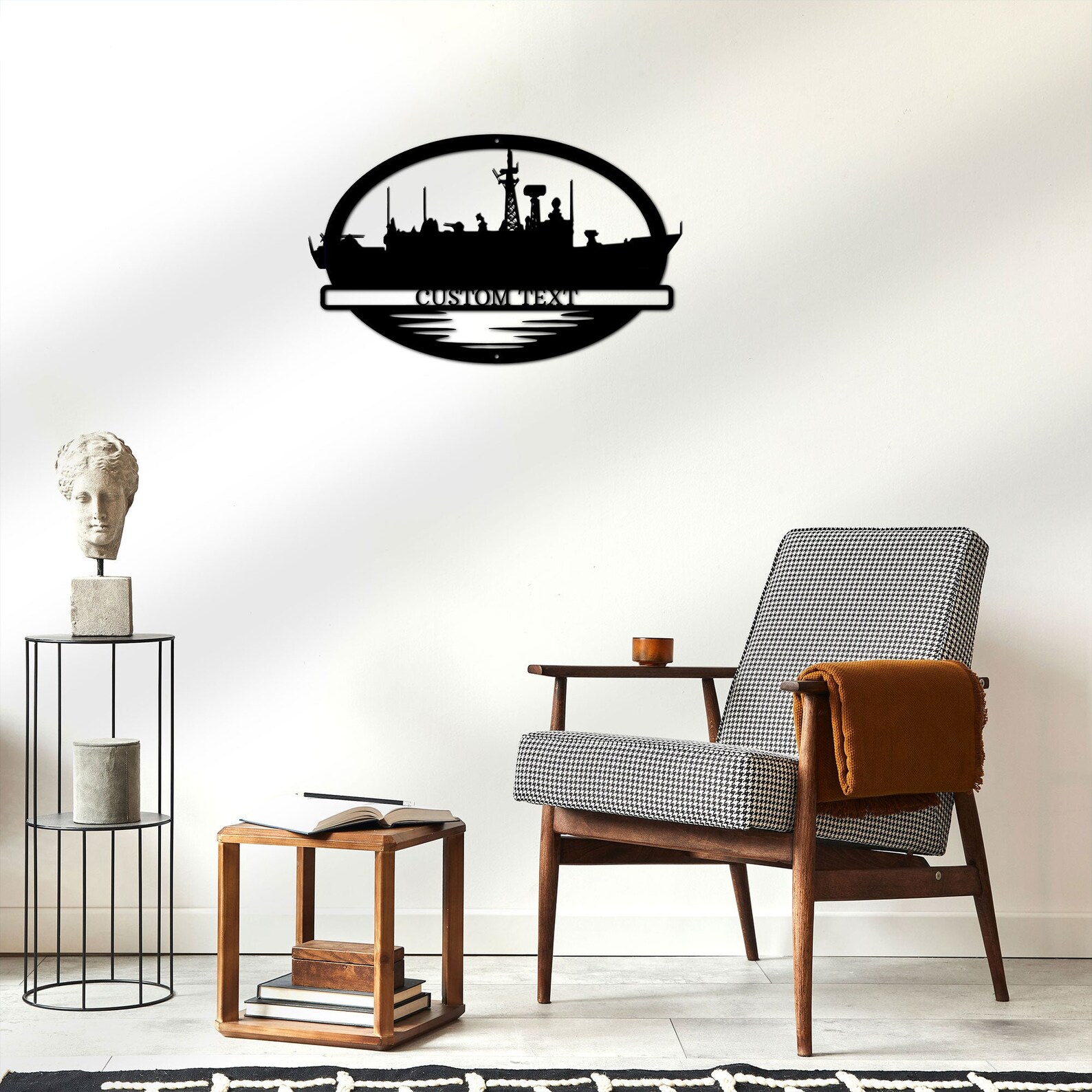 Battleship USS Mccluskey Silhouette Custom Metal Art Wall Sign - Etsy