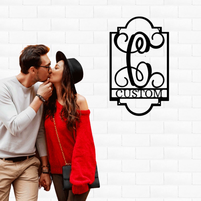 Regal Monogram Custom Name Indoor Outdoor Steel Wall Sign Art - Etsy