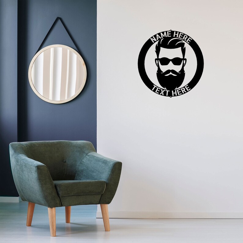 Manly Monogram Personalized Steel Sign Wall Art Birthday | Etsy