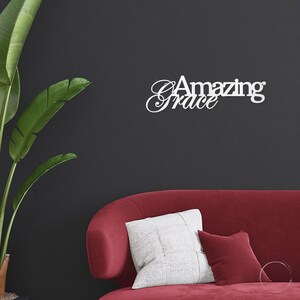 Amazing Grace Steel Wall Sign Art Metal Kitchen Nursery Bedroom Church ...