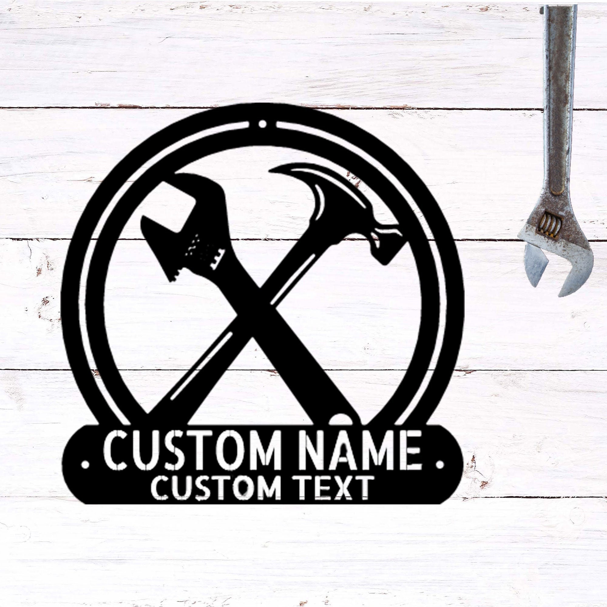 Crafty Tools Custom Name Metal Art Wall Sign Workshop Garage - Etsy