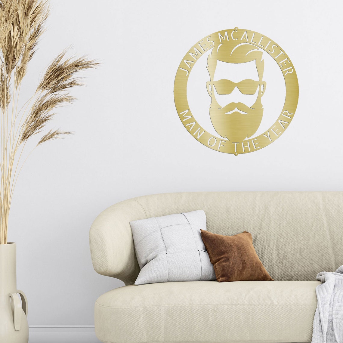 Manly Monogram Personalized Steel Sign Wall Art Birthday - Etsy