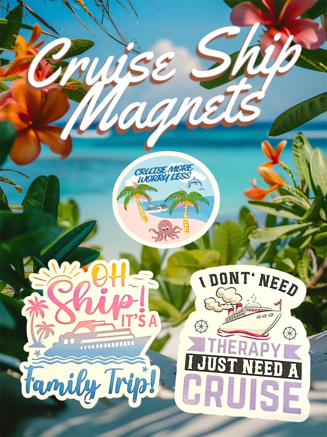 Cruise Ship Magnets/ Cruise Magnets for Door Room/ Cute Cruise Magnets ...