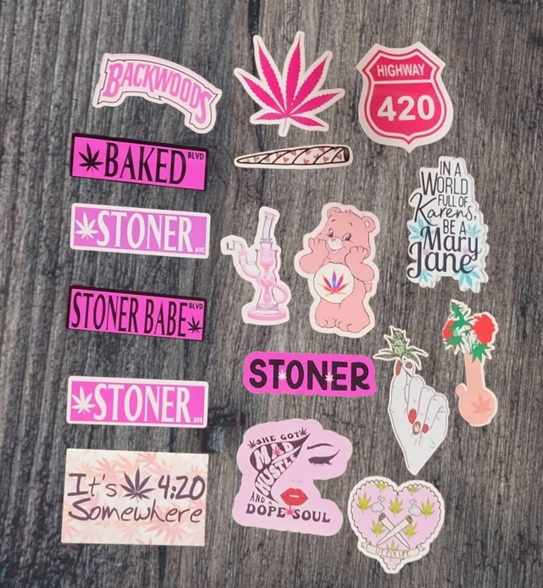 Pretty Girly Stoner Sticker Set / Laptop Stickers - Etsy