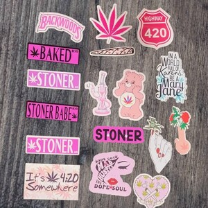 Pretty Girly Stoner Sticker Set / Laptop Stickers - Etsy