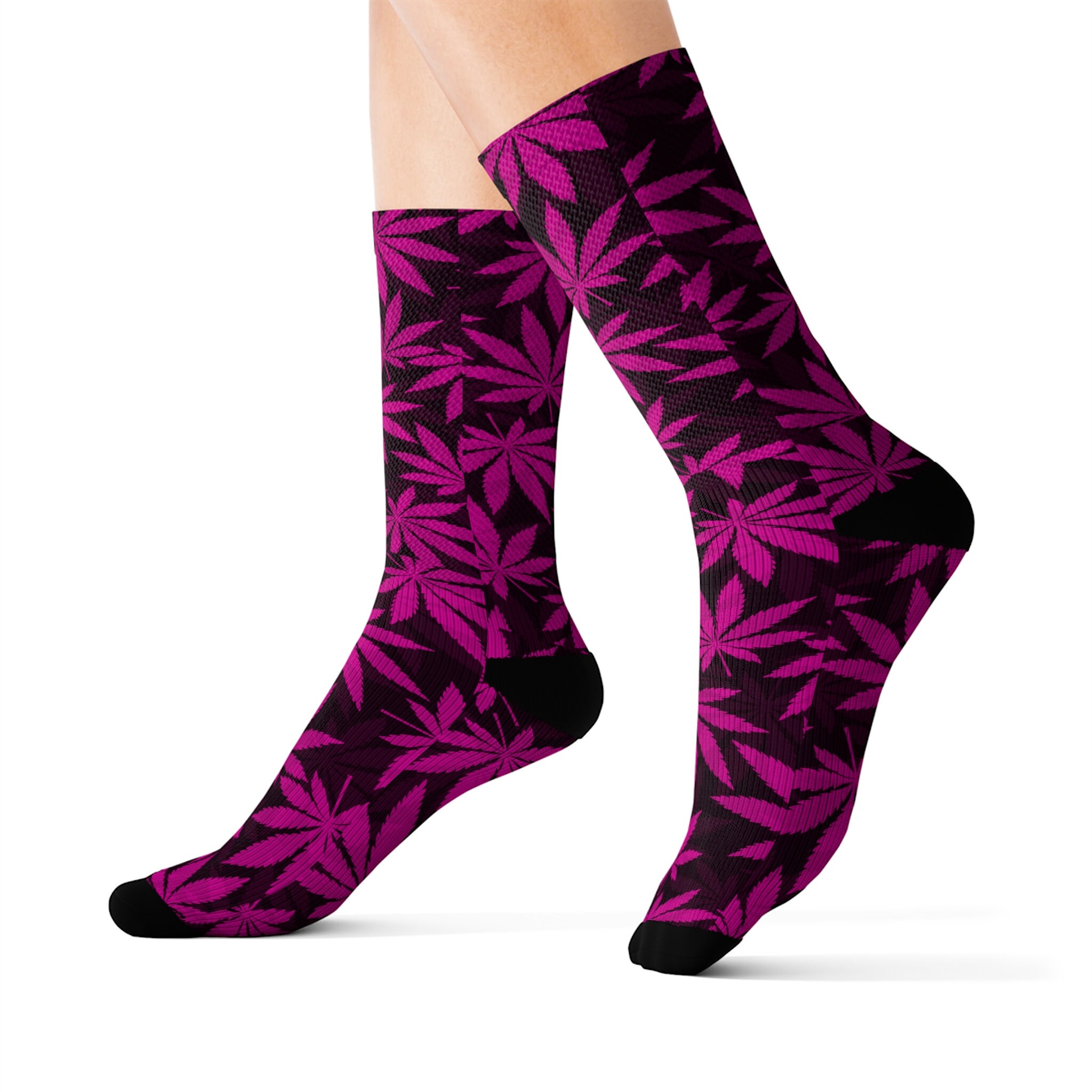 Pink Weed Socks
