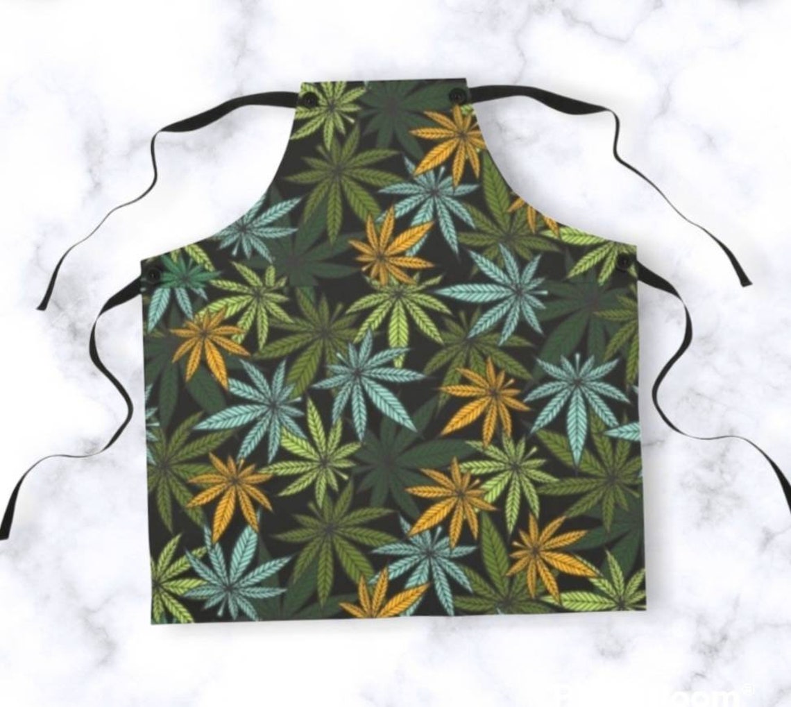 Pot Leaf Apron Marijuana Cannabis Apron Kitchen Apron Unisex - Etsy