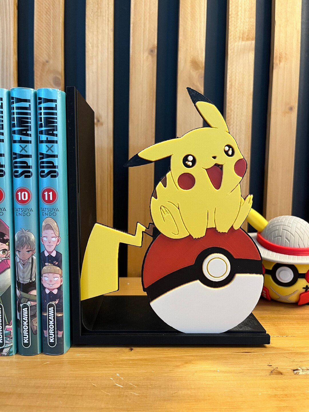 Pikachu Bookend Color – Geek Manga Decor – Pokemon Shelf Decor – Anime ...