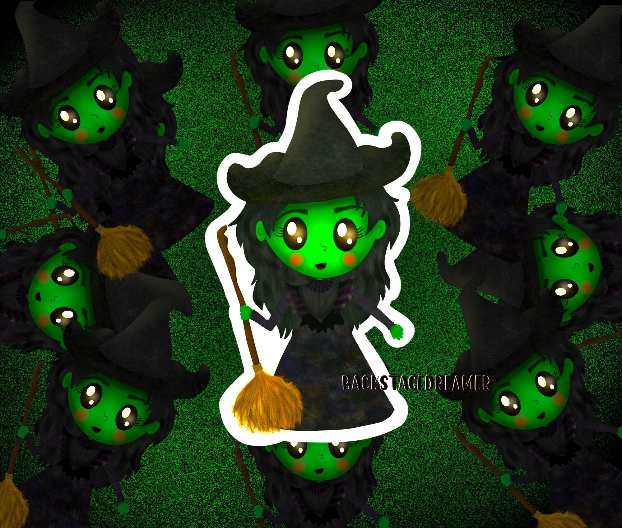 Elphaba From Wicked Inspired Vinyl Die Cut Sticker - Etsy UK