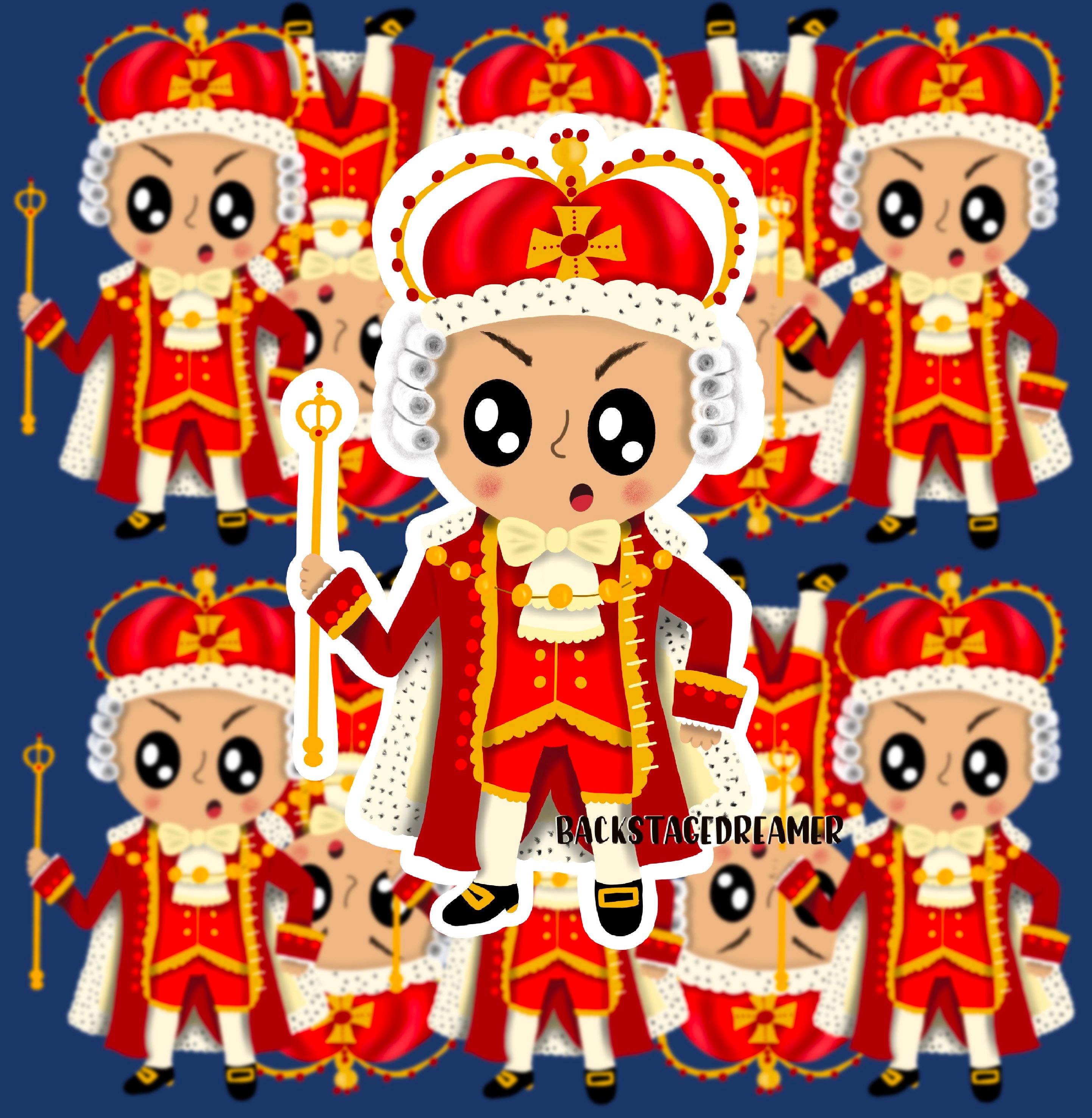 Paper & Party Supplies Paper Stickers KING GEORGE HAMILTON Glitter ...