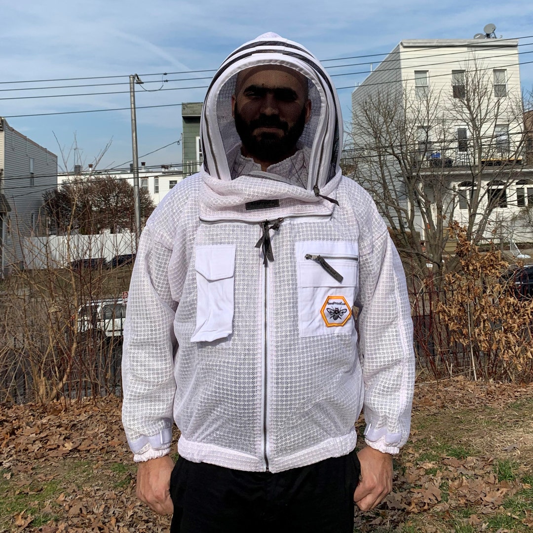 Beekeeping Jacket 3 Layer Mesh Ventilated Bee Keeping Safety Fencing ...