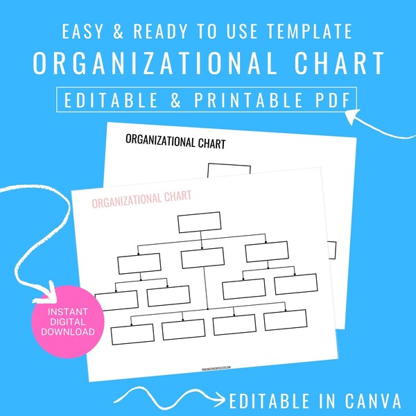 Printable Organizational Chart - Etsy