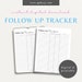 Follow up Tracker Professional Contact Networking Journal Business ...