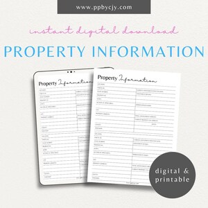 Land Property Information Tracker | Real Estate Land Ownership Journal ...
