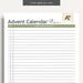 Advent Calendar Planner Printable | Countdown to Christmas | Digital ...