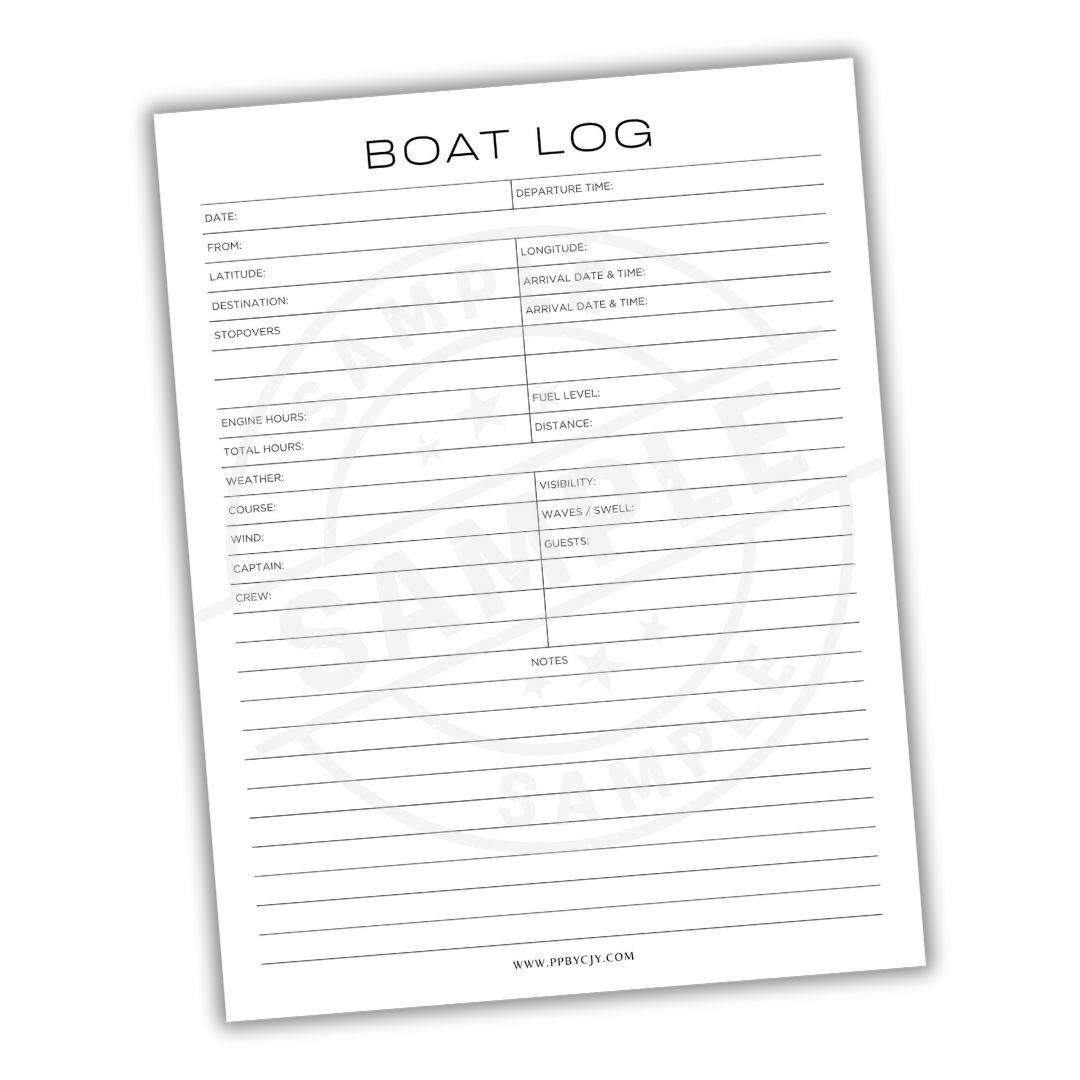 Boat Vessel Service Log | Marine Maintenance Repair Tracker | Yacht ...