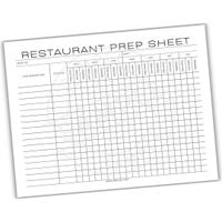 Commercial Kitchen Prep List - Restaurant Prep Sheet - Ingredient ...