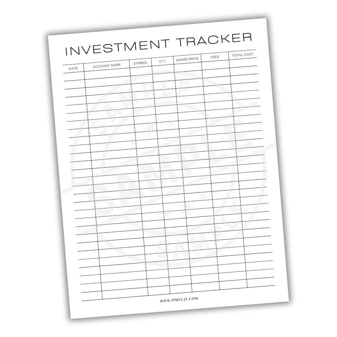 Investment Portfolio Tracker | Financial Asset Stock Market Organizer ...