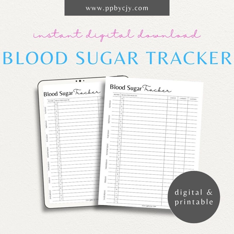 Glucose Level Chart - Etsy