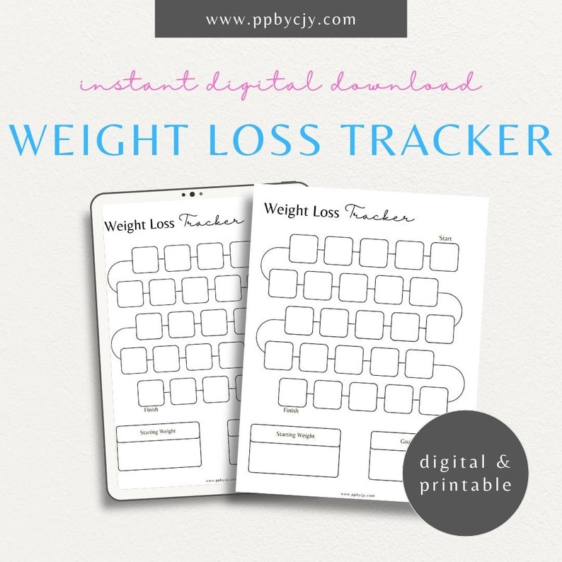 Weight Loss Progress Chart | Healthy Living Milestone Tracking | Body ...