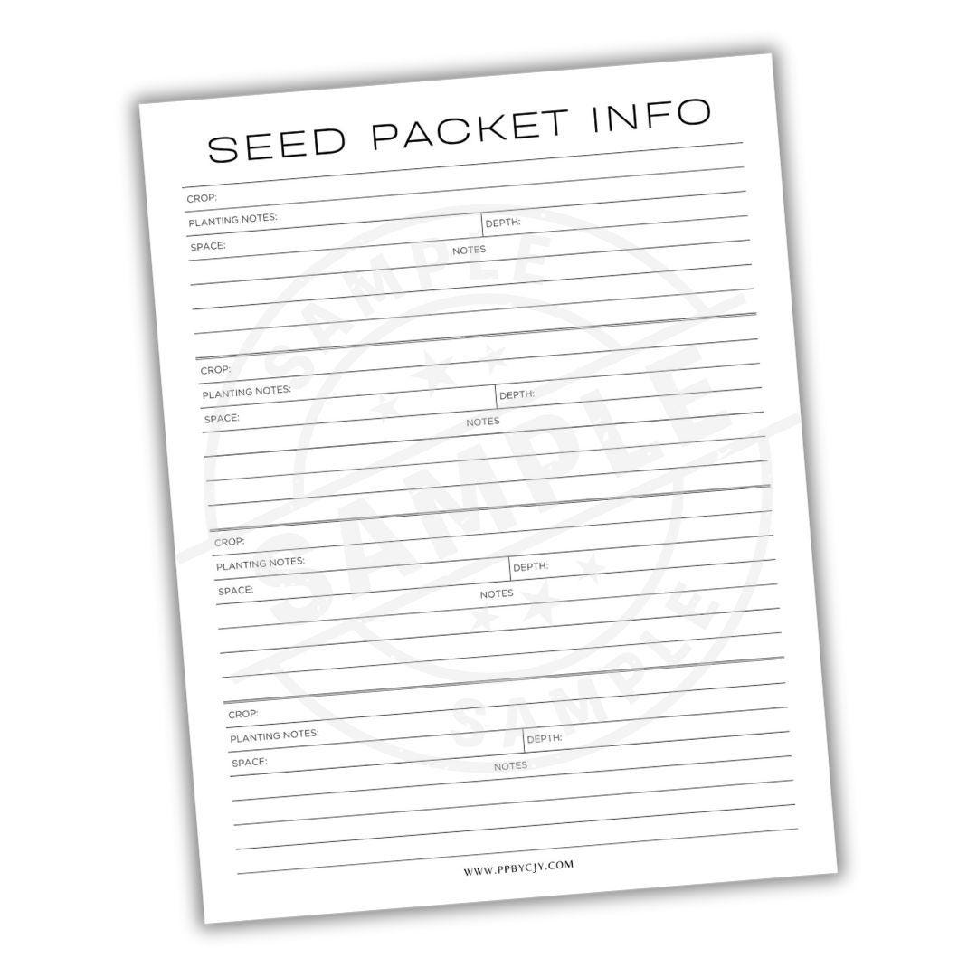 Garden Seed Packet Information | Gardening Packet Label Catalog ...