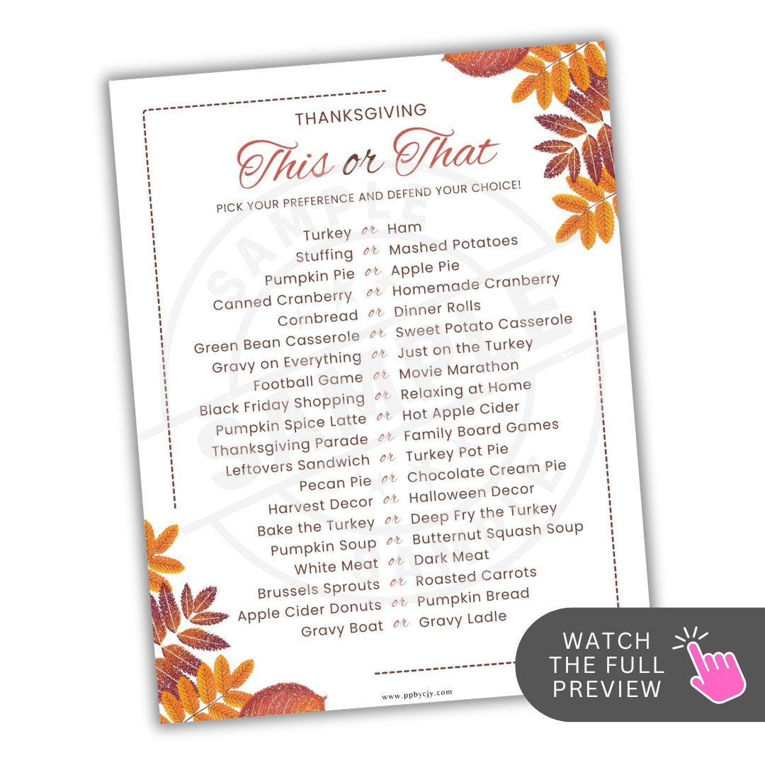 Thanksgiving Game Bundle Printable Templates | Digital Download | ABC ...