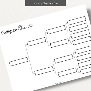 Animal Pedigree Chart Printable | Pet Breeder Lineage Chart | Dog ...