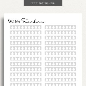 Water Hydration Sheet | Drink More Water Reminder Chart | Water Intake ...