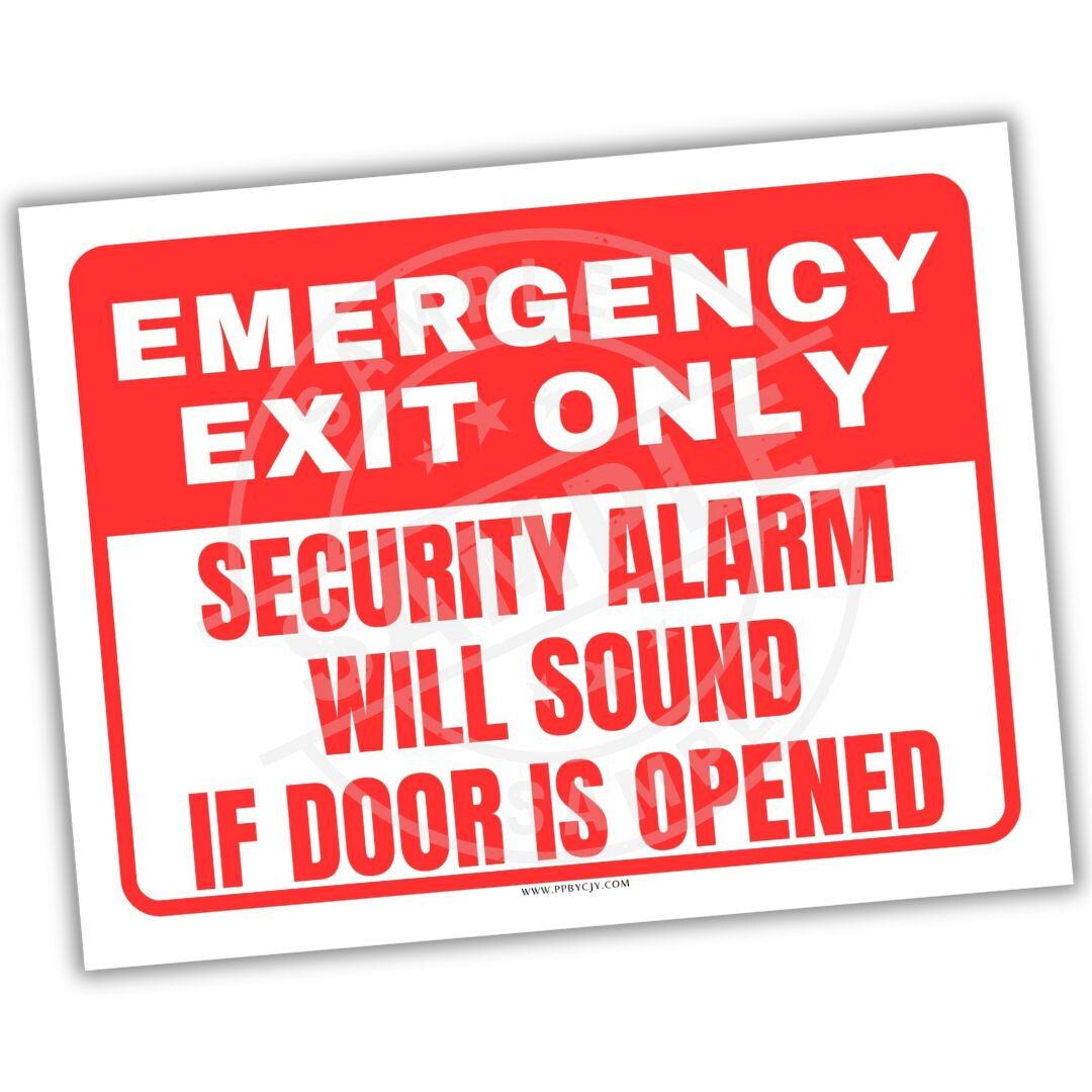 Emergency Exit Only Printable Sign | Safety Direction Poster ...