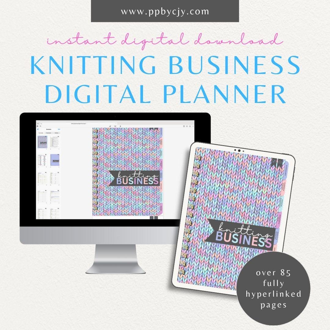 Knitting Business Planner Printable Template Instant Digital Download ...