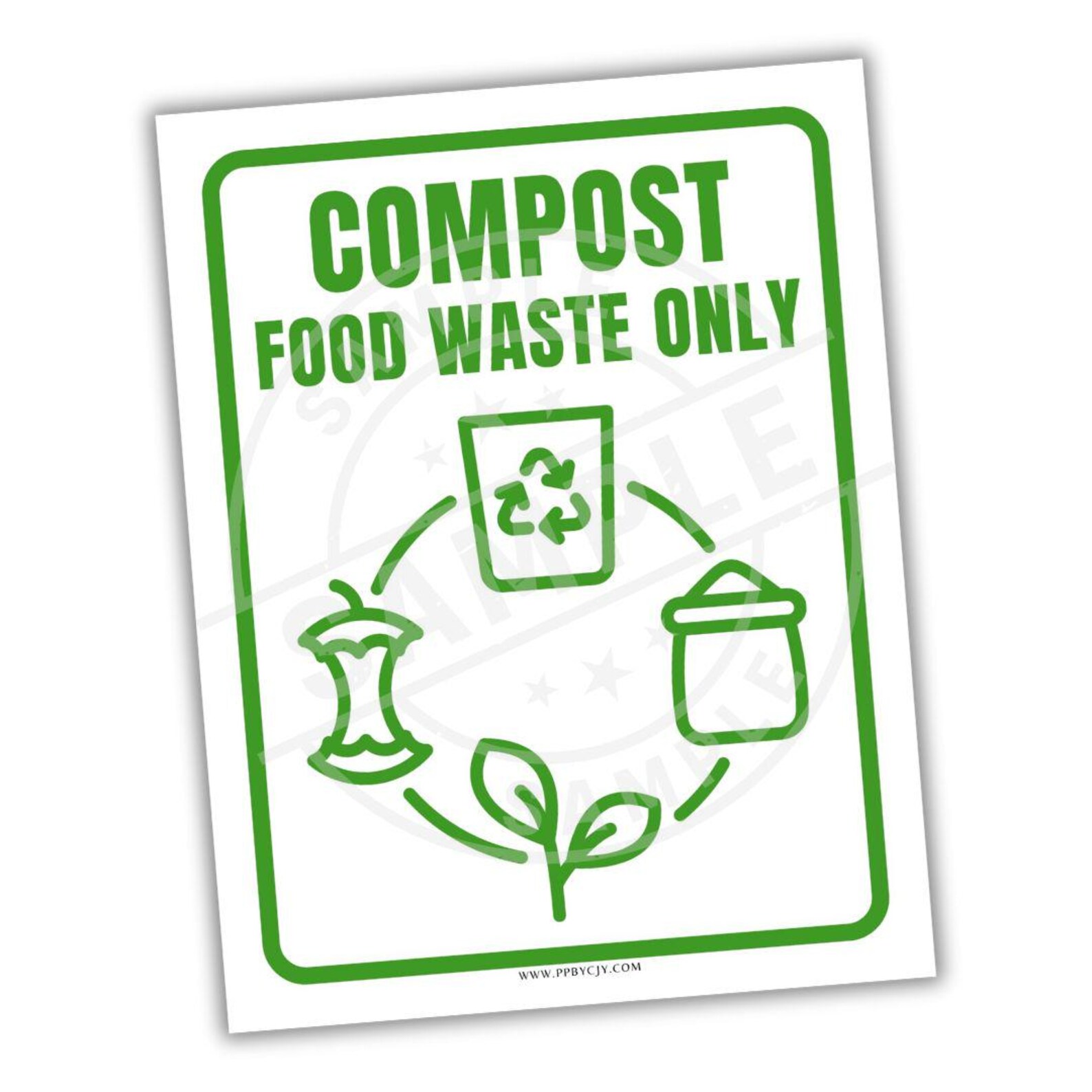 Compost Food Waste Only Sign | Eco-friendly Printable (PDF) - Etsy