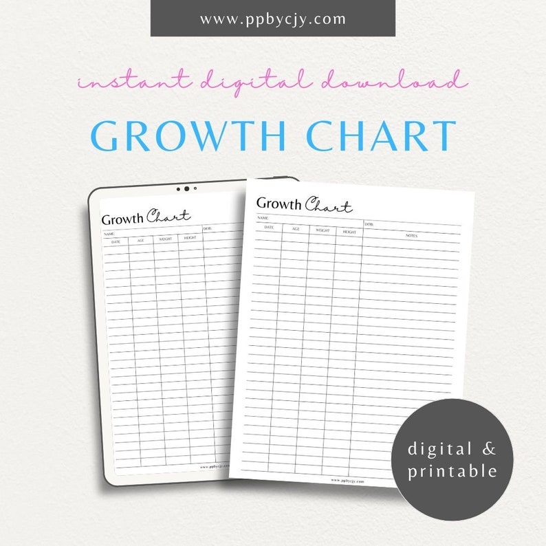 Kids Growth Chart Height and Weight Chart for Kids Childrens ...