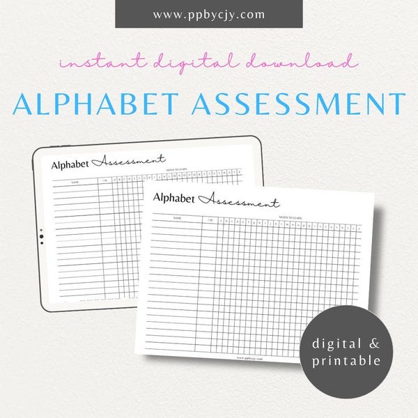 Preschool Assessment - Etsy
