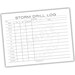 Storm Drill Log Printable Template | Emergency Preparedness Tracker ...